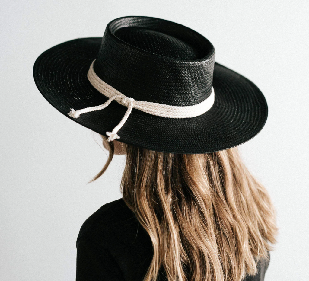 BRE STRAW PORK PIE - BLACK – Ohana Shop Kauai